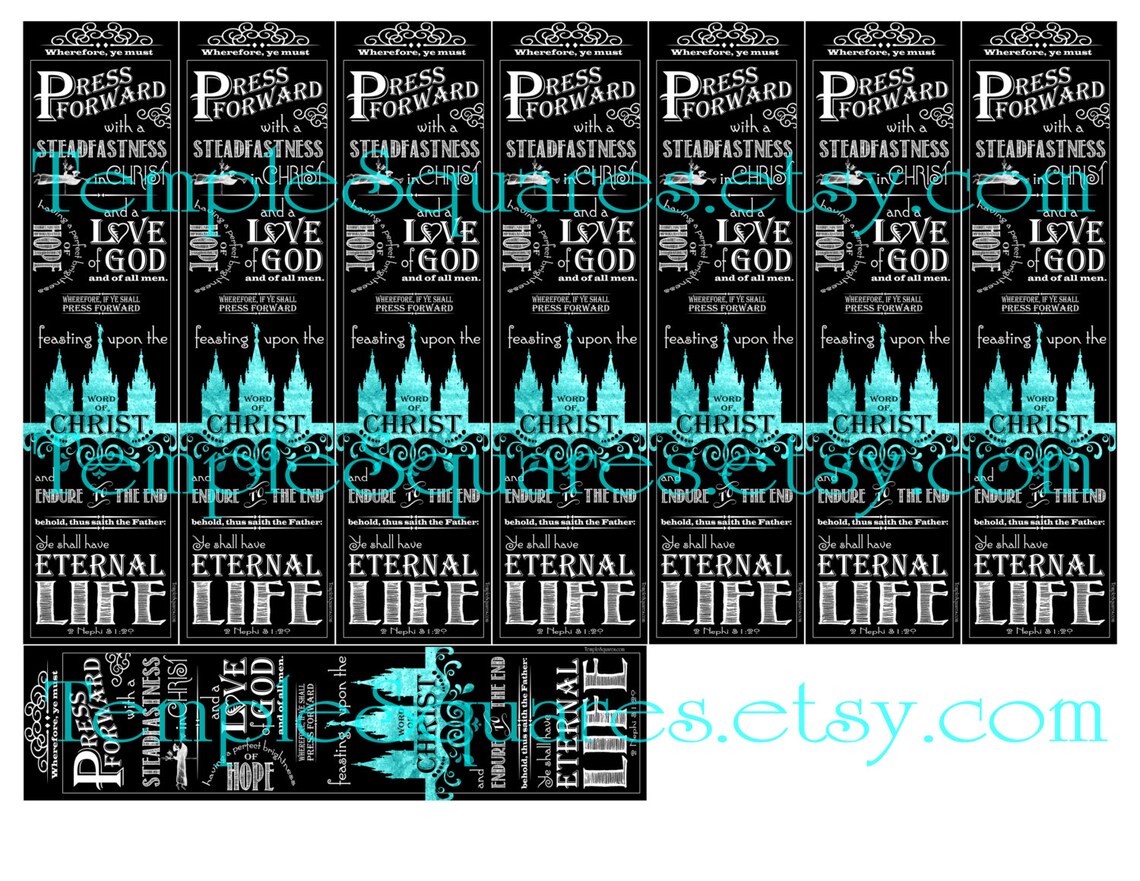 PRINTABLES Printable Scripture Bookmarks LDS YW Young Women - Etsy