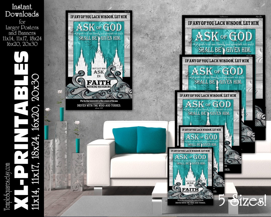 Xl-large Printable Posters, Ask of God Ask in Faith YW Young Women ...
