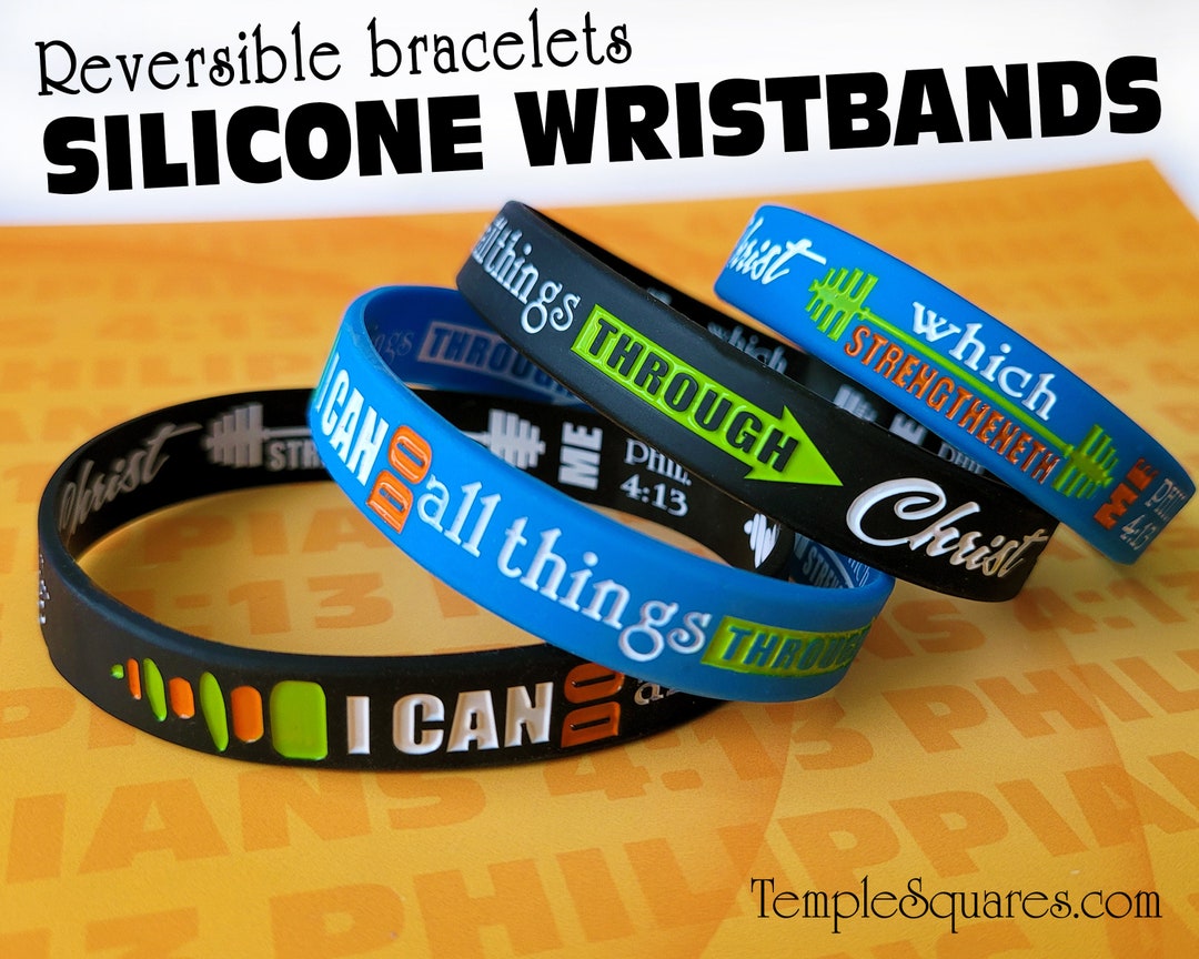 Colorful Silicone Wristband Bracelets. "i Can Do All Things Through ...