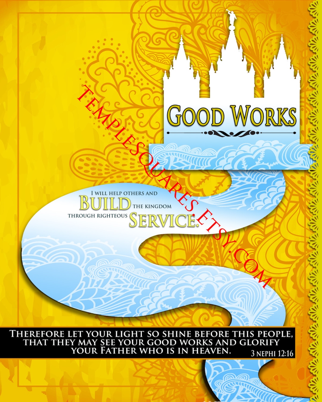 Printable - 3 Sizes! LDS Young Women Personal Progress Values "good ...