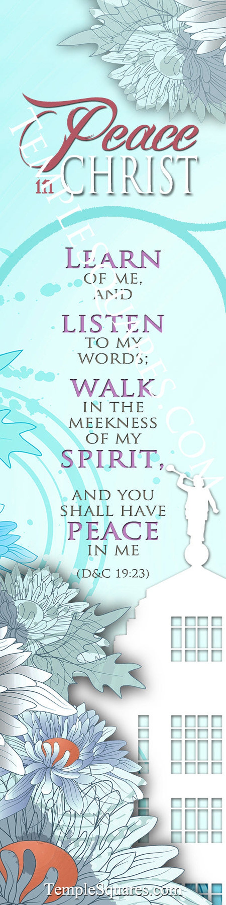 Temple Theme LDS YW Peace in Christ Peace in Me D&C 19:23 Printable ...