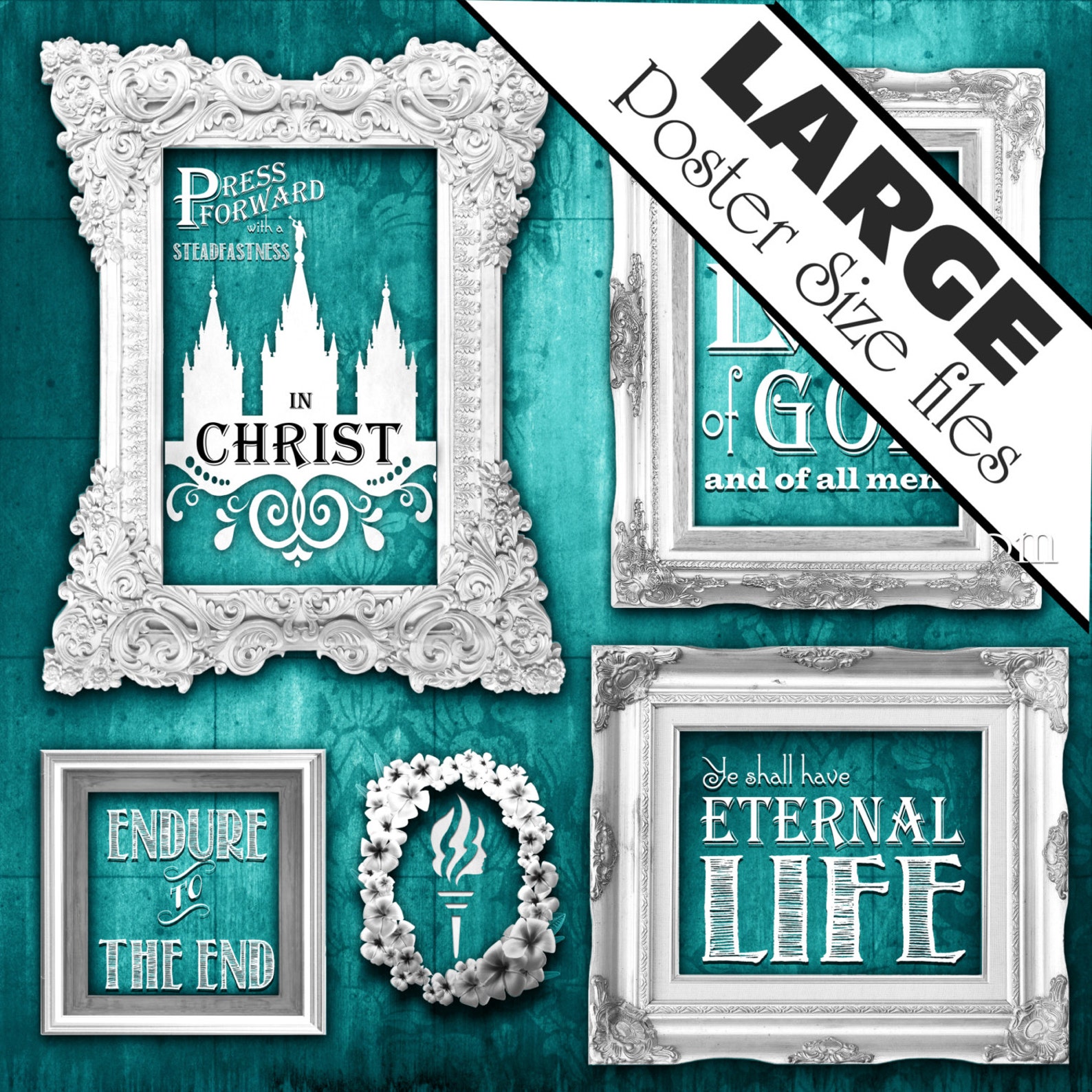 XL-LARGE Printable Square Scripture Art Poster Sizes Young - Etsy