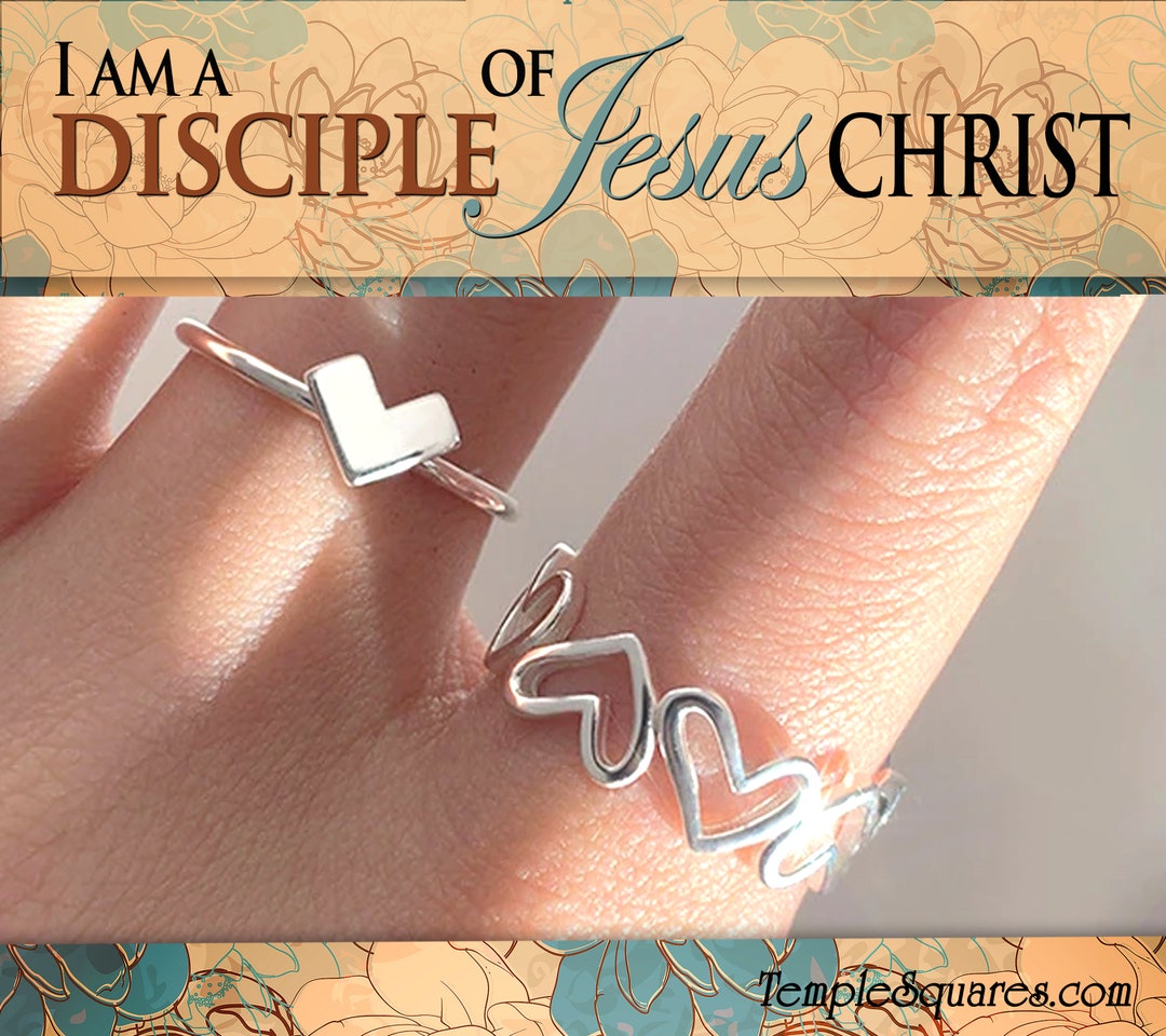Heart Adjustable Rings YW 2024 Youth Theme I Am A Disciple of Christ ...