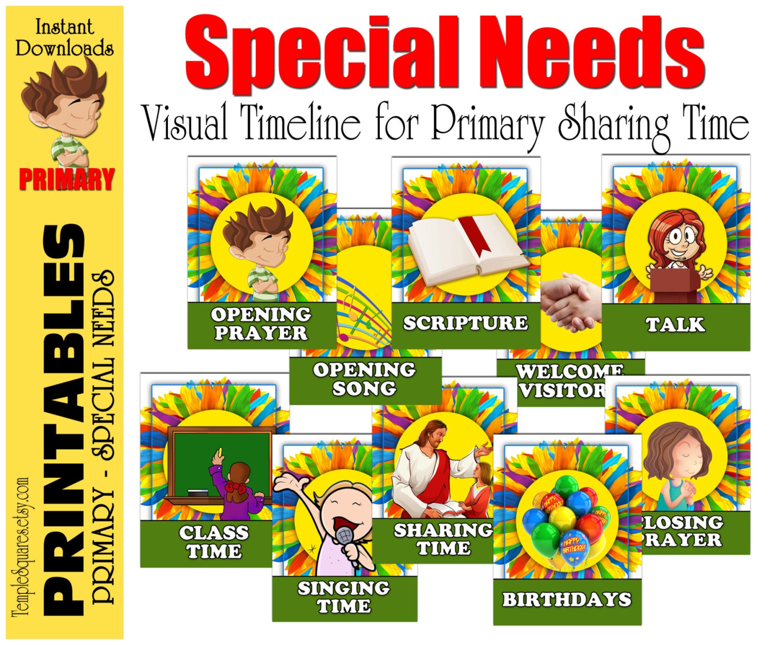 SPECIAL NEEDS Printables LDS Primary Visuals for Sharing - Etsy