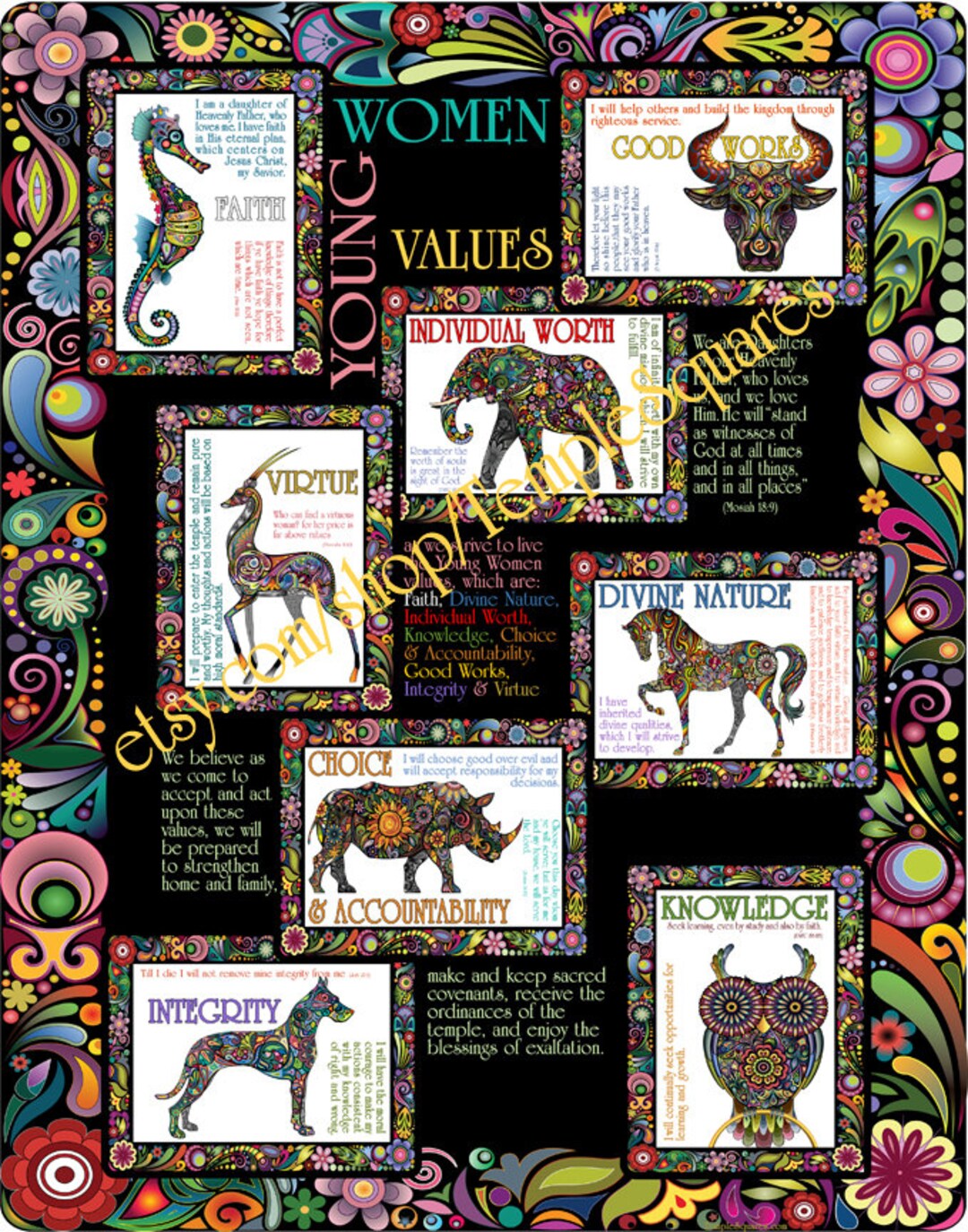 Printable POSTERS Files! YW Personal Progress Poster 11x14, 16x20 and ...