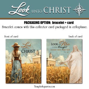 Glass Crystal Beaded Charm Bracelet 2025 "look Unto Christ" YW Young ...