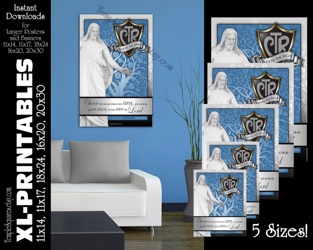 Xl-large Printable Posters, CTR Choose the Right Shield Christ Primary ...