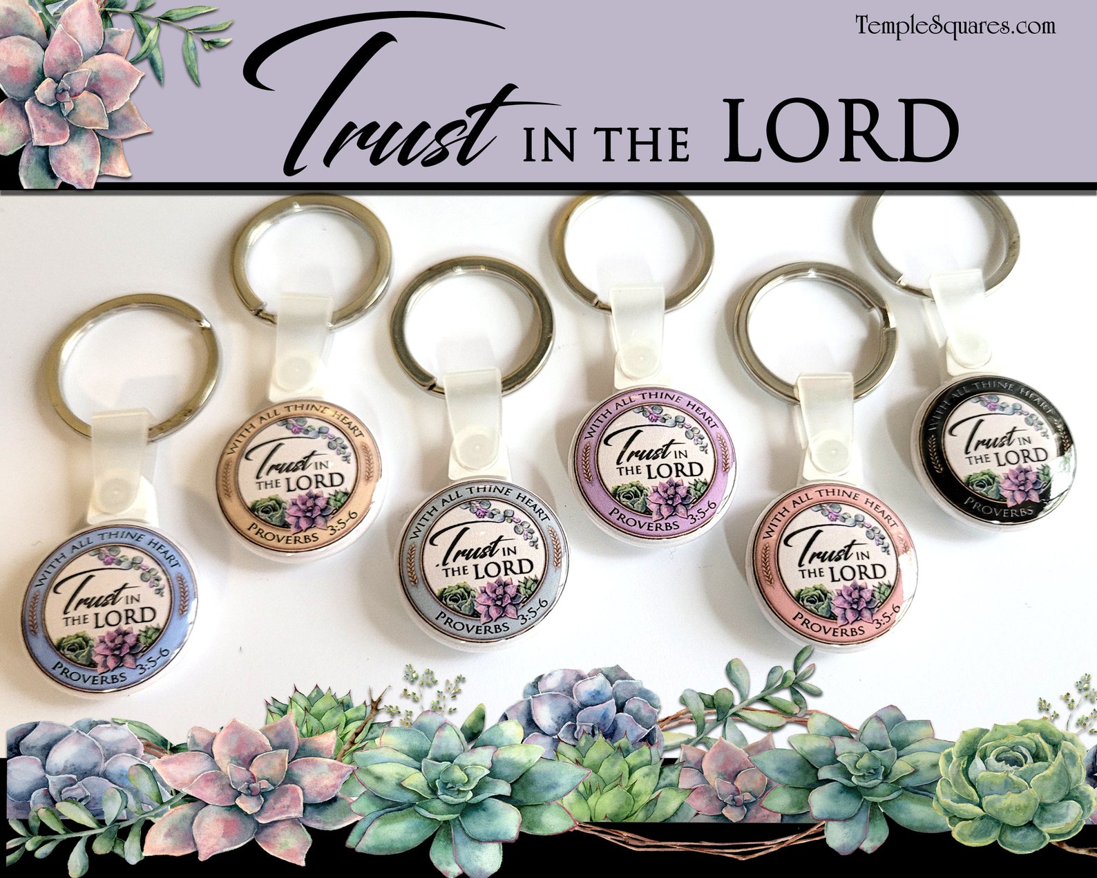 Trust in the Lord Button Key Rings 2022 YW Young Women Youth - Etsy