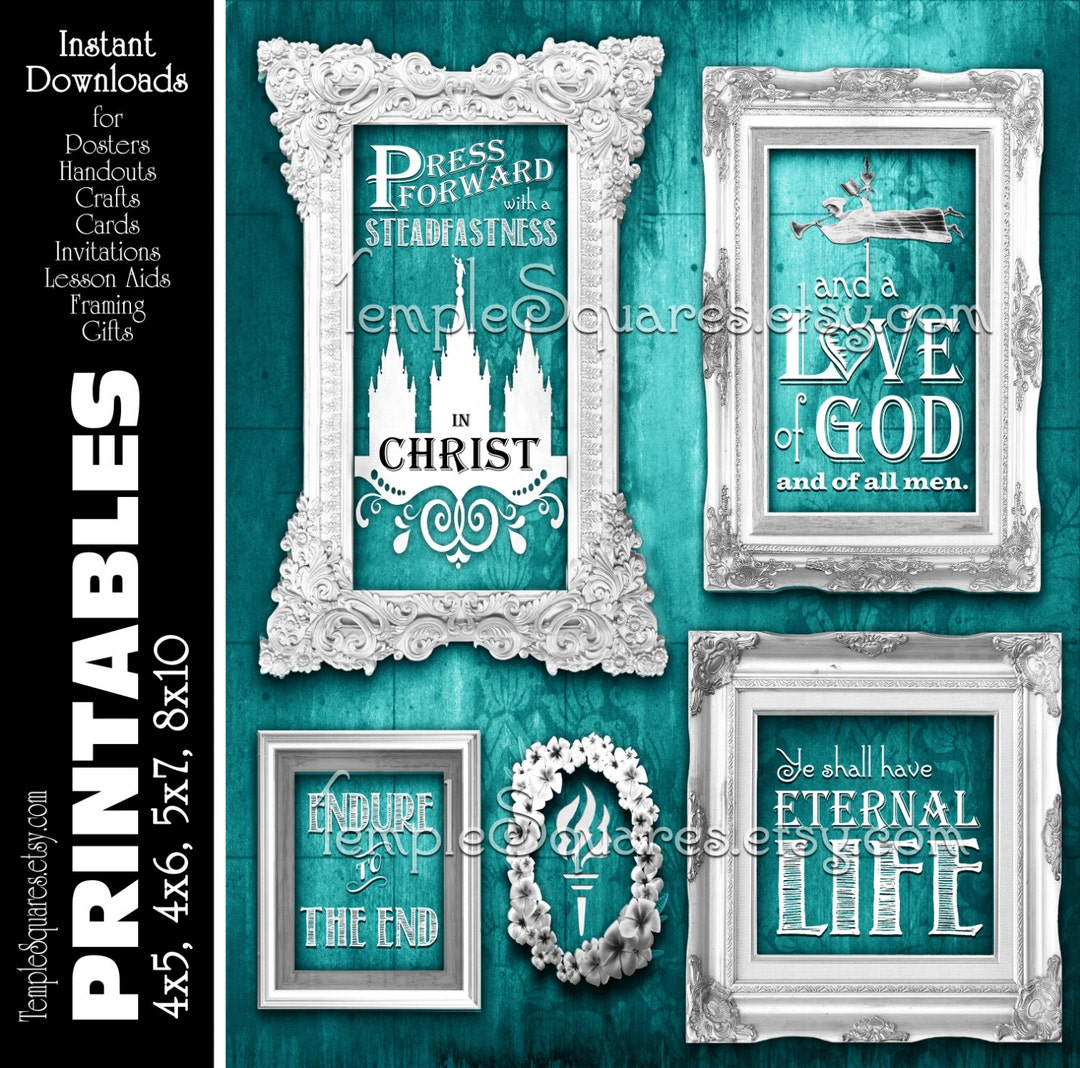 Printable Posters "press Forward With Steadfastness in Christ". 4 ...