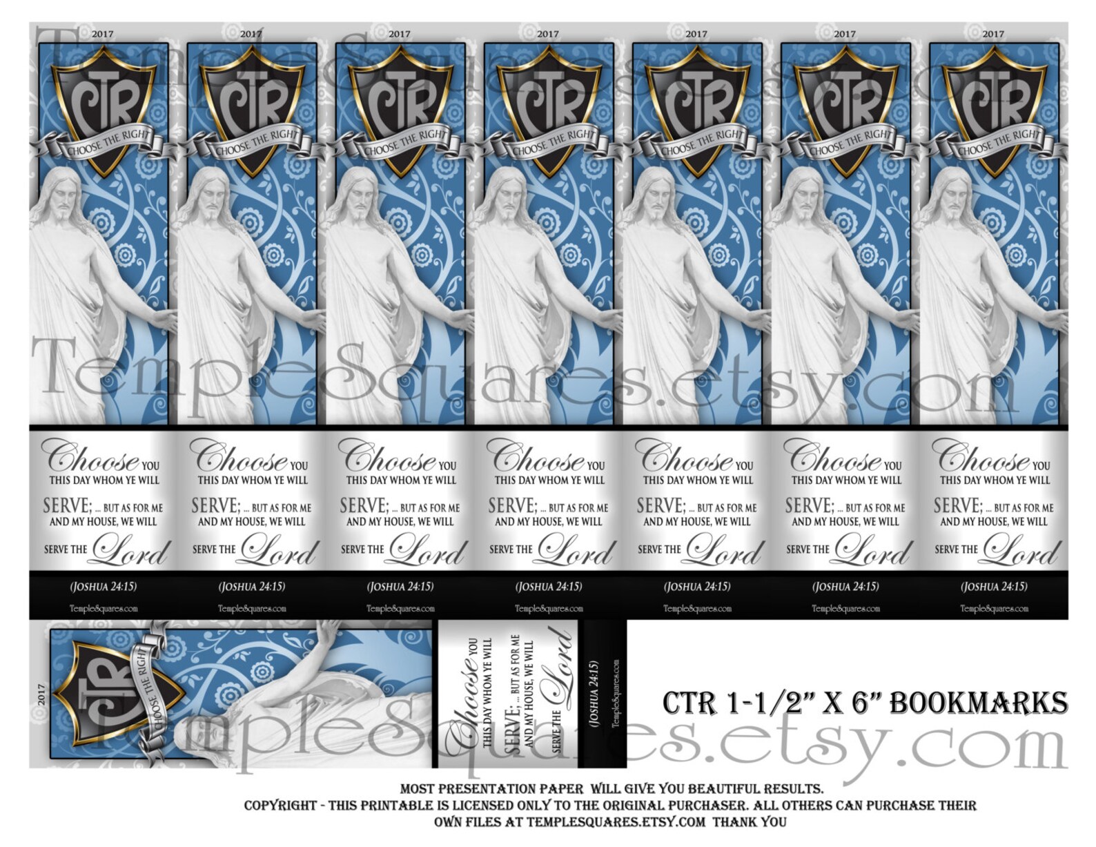 CTR Printable Primary Bookmarks Choose the Right Theme - Etsy