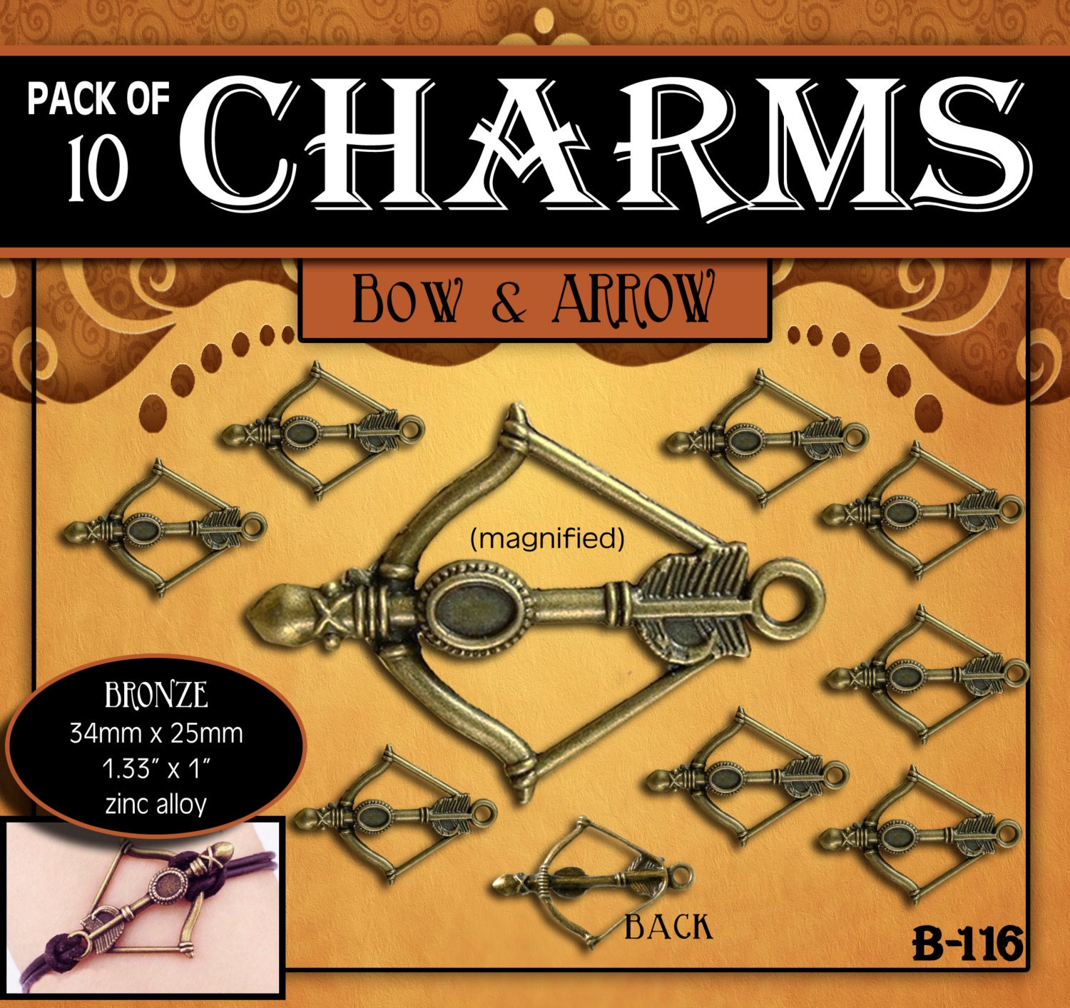 Pack of 10 Arrow Charms for DIY Jewelry Press Forward YW 2016 | Etsy