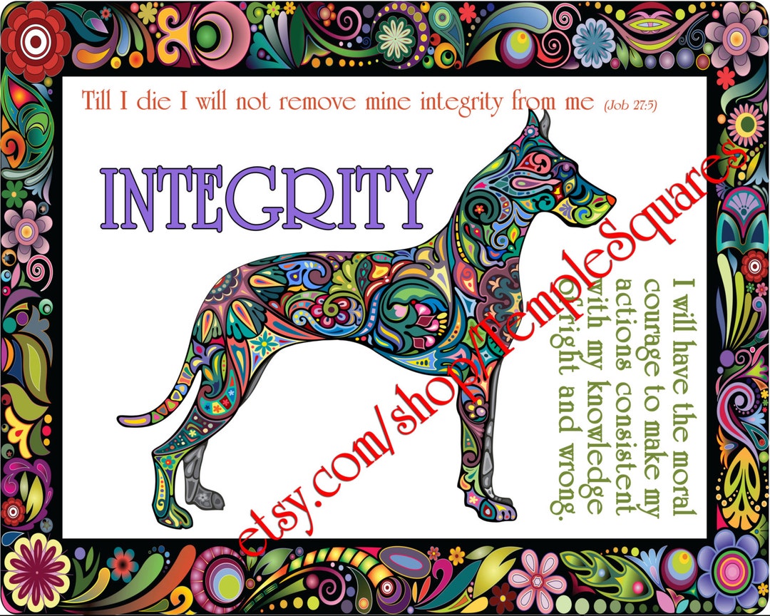 PRINTABLE Young Women Values Personal Progress "integrity" 4x6, 5x7 ...