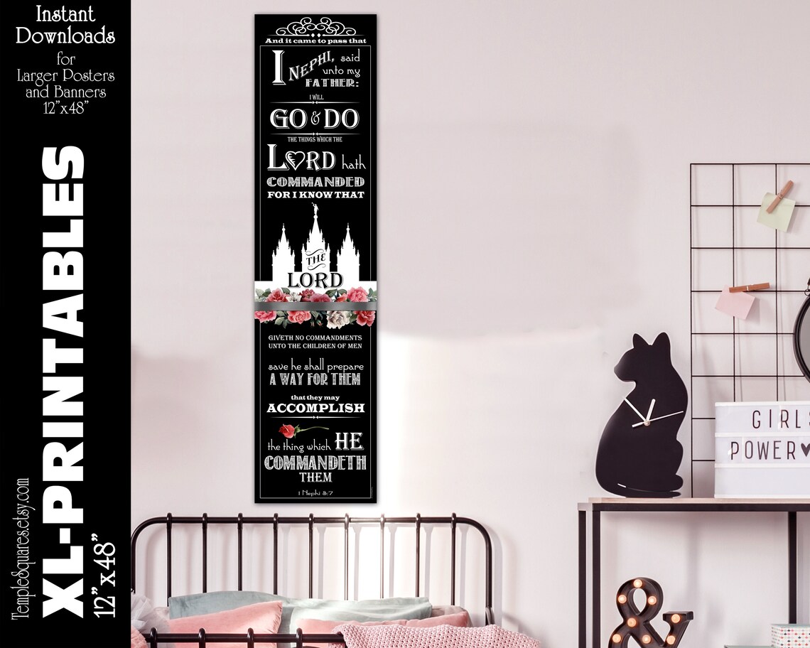 XL-LARGE Printable Poster I Will Go and Do Instant Download - Etsy