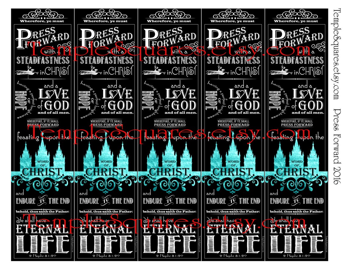 PRINTABLES Printable Scripture Bookmarks LDS YW Young Women - Etsy