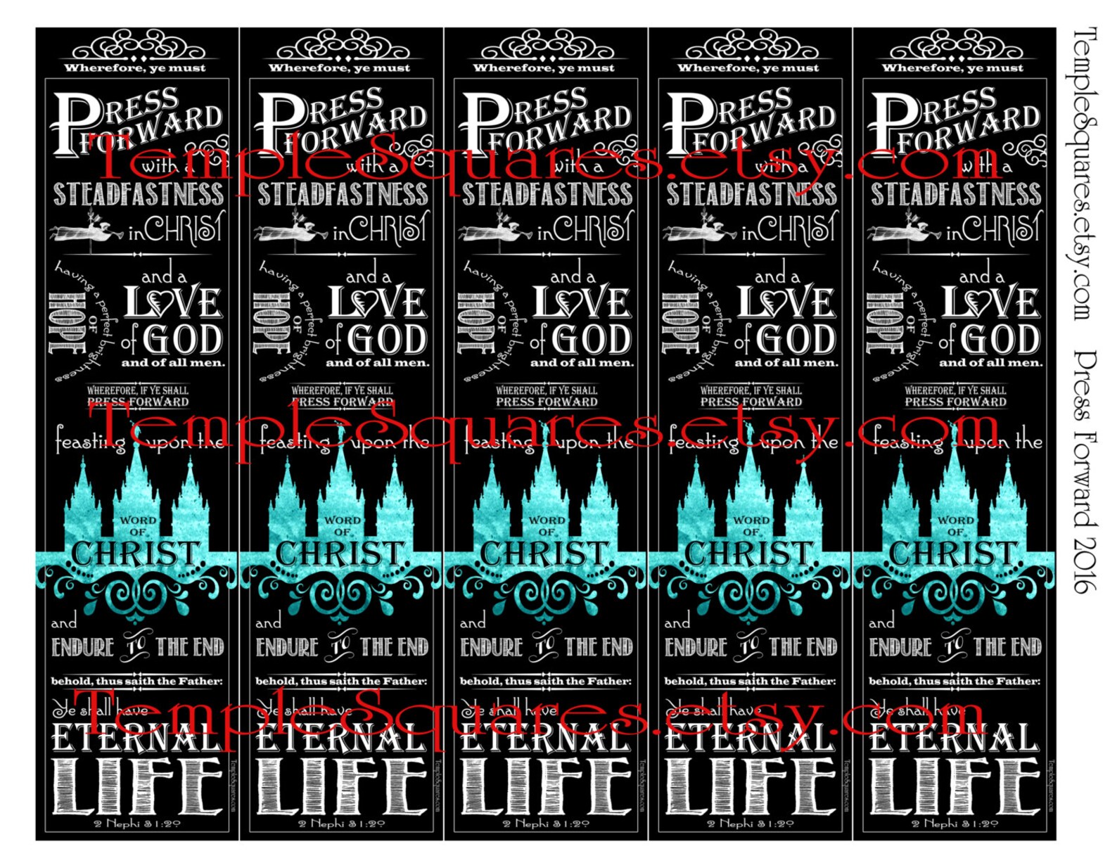 PRINTABLES Printable Scripture Bookmarks LDS YW Young Women - Etsy