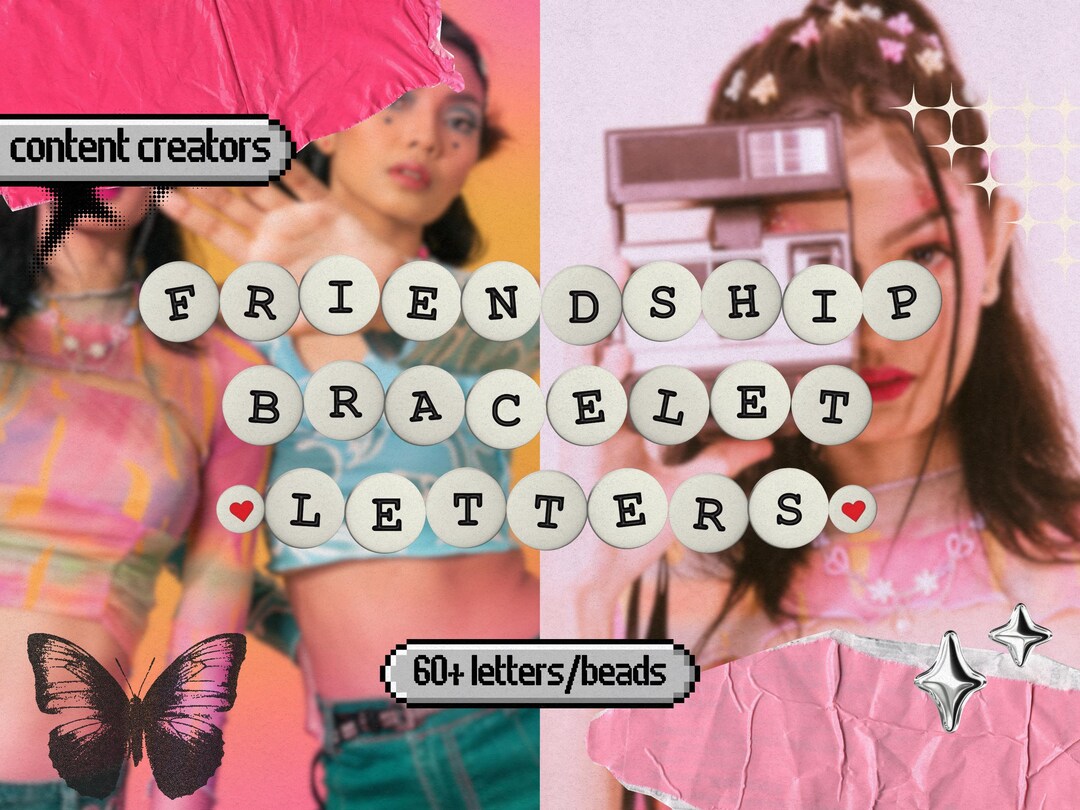 Friendship Bracelet Letters | Y2K Graphics | 90s, Early 2000s Clip Art ...