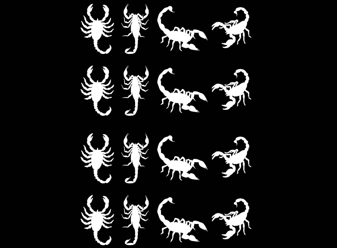 Scorpion 16 Pcs 1 Inch White Fused Glass Decals - Etsy