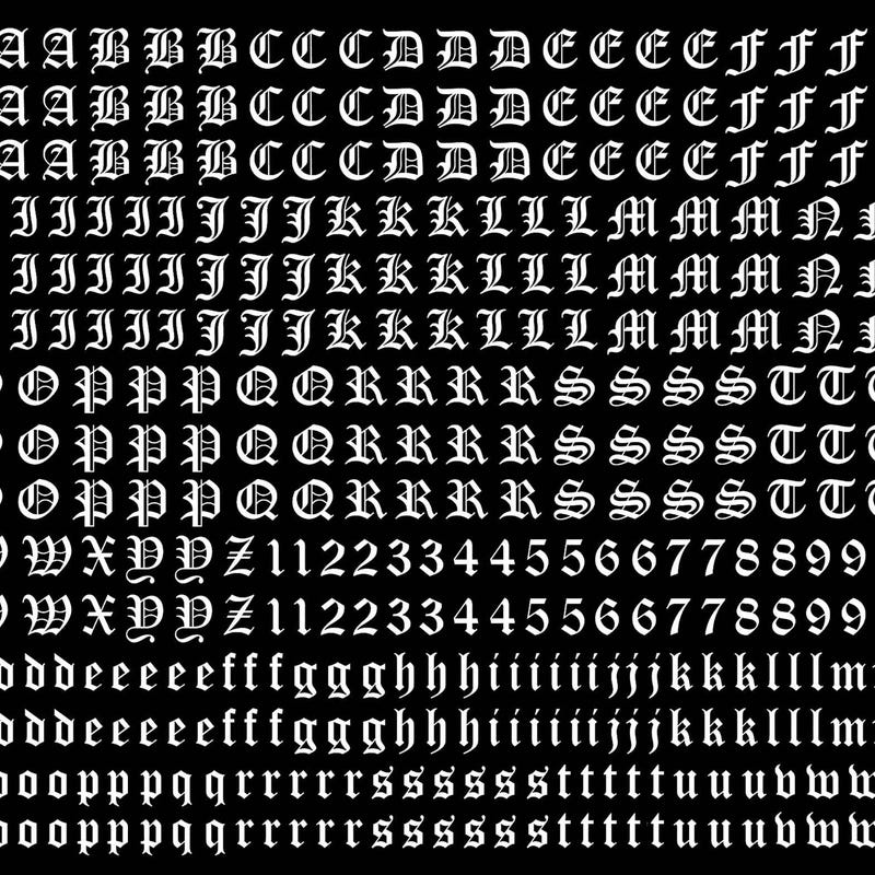 Old English Font - Etsy