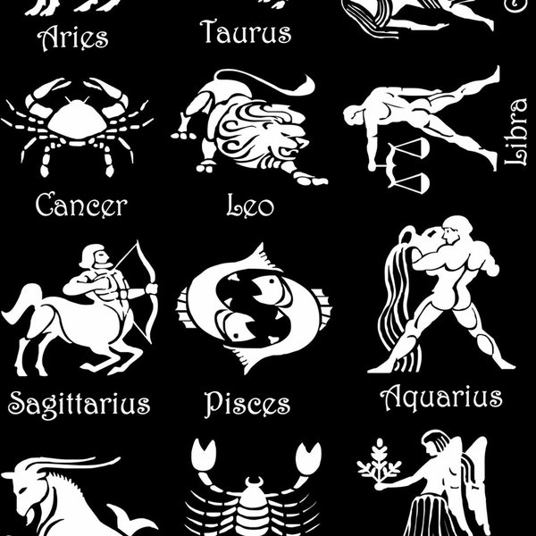 Zodiac Decals - Etsy