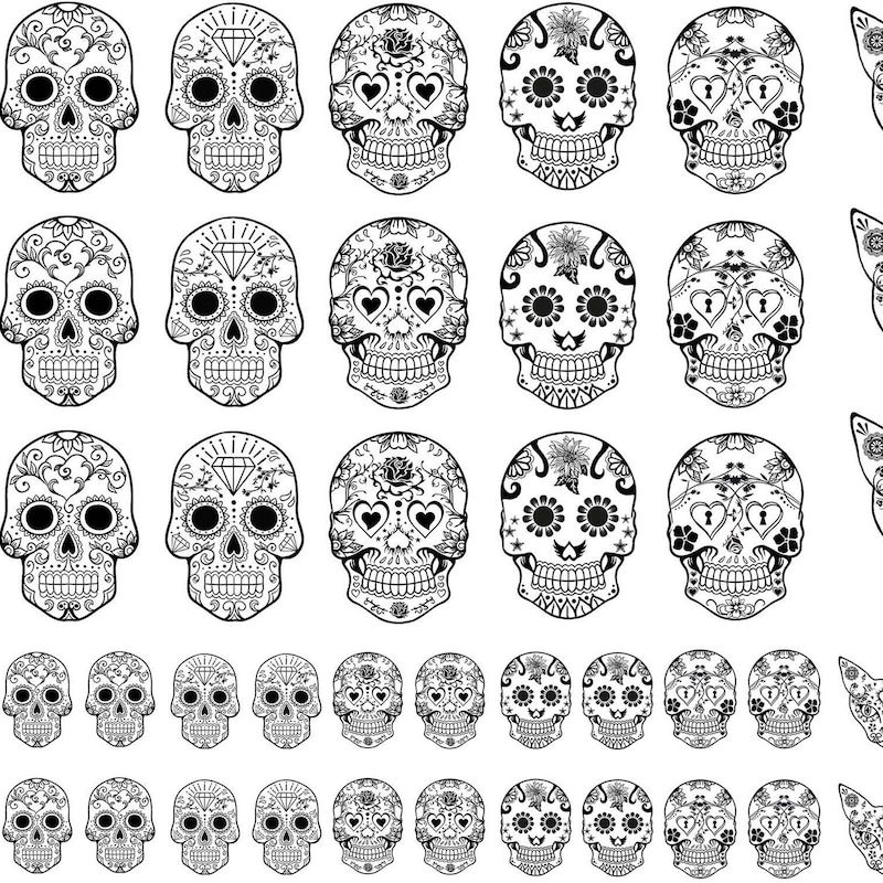 Skull Water Transfer Decal - Etsy