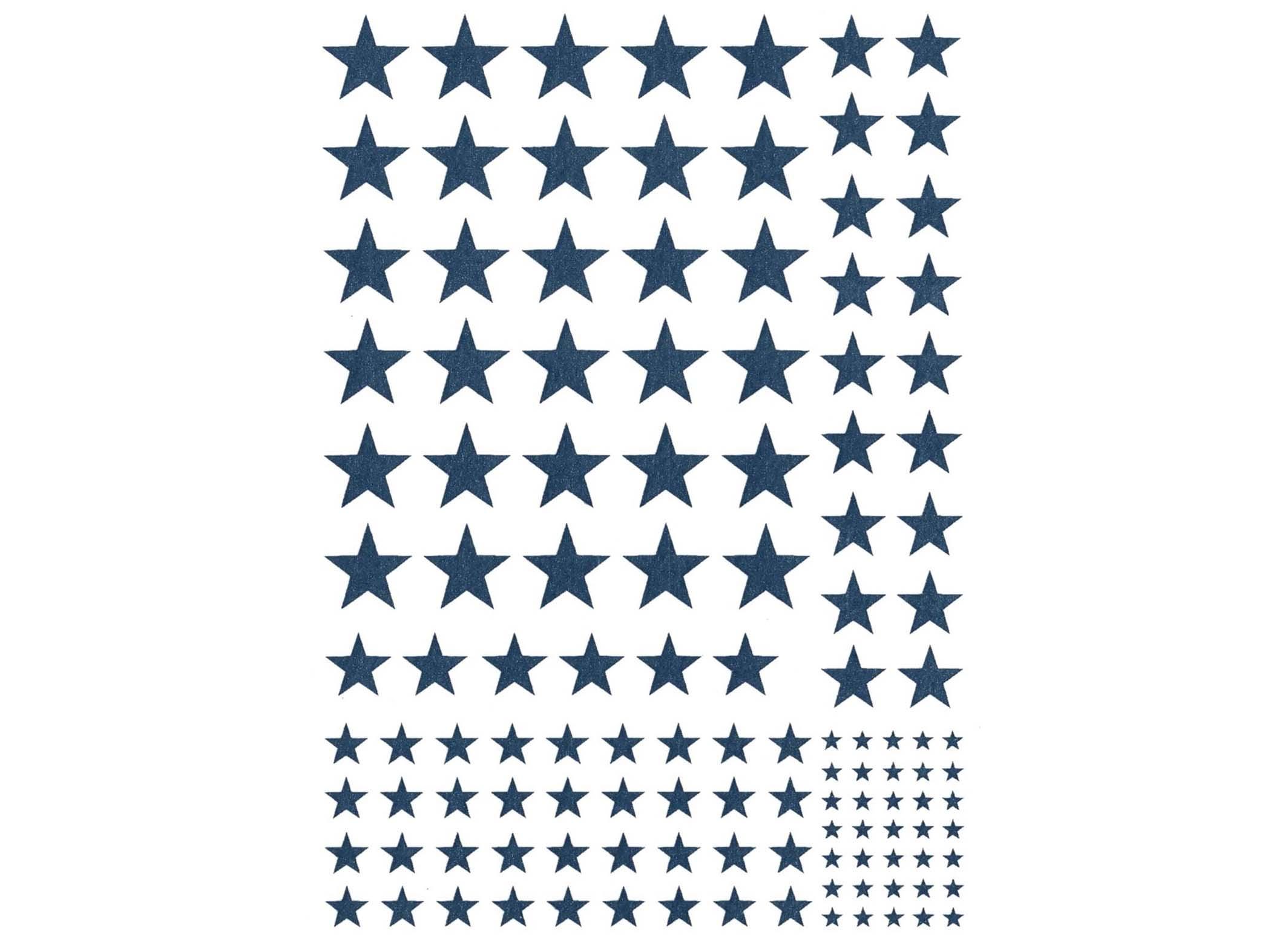 Stars 125 Pcs Blue Fused Glass Decals - Etsy