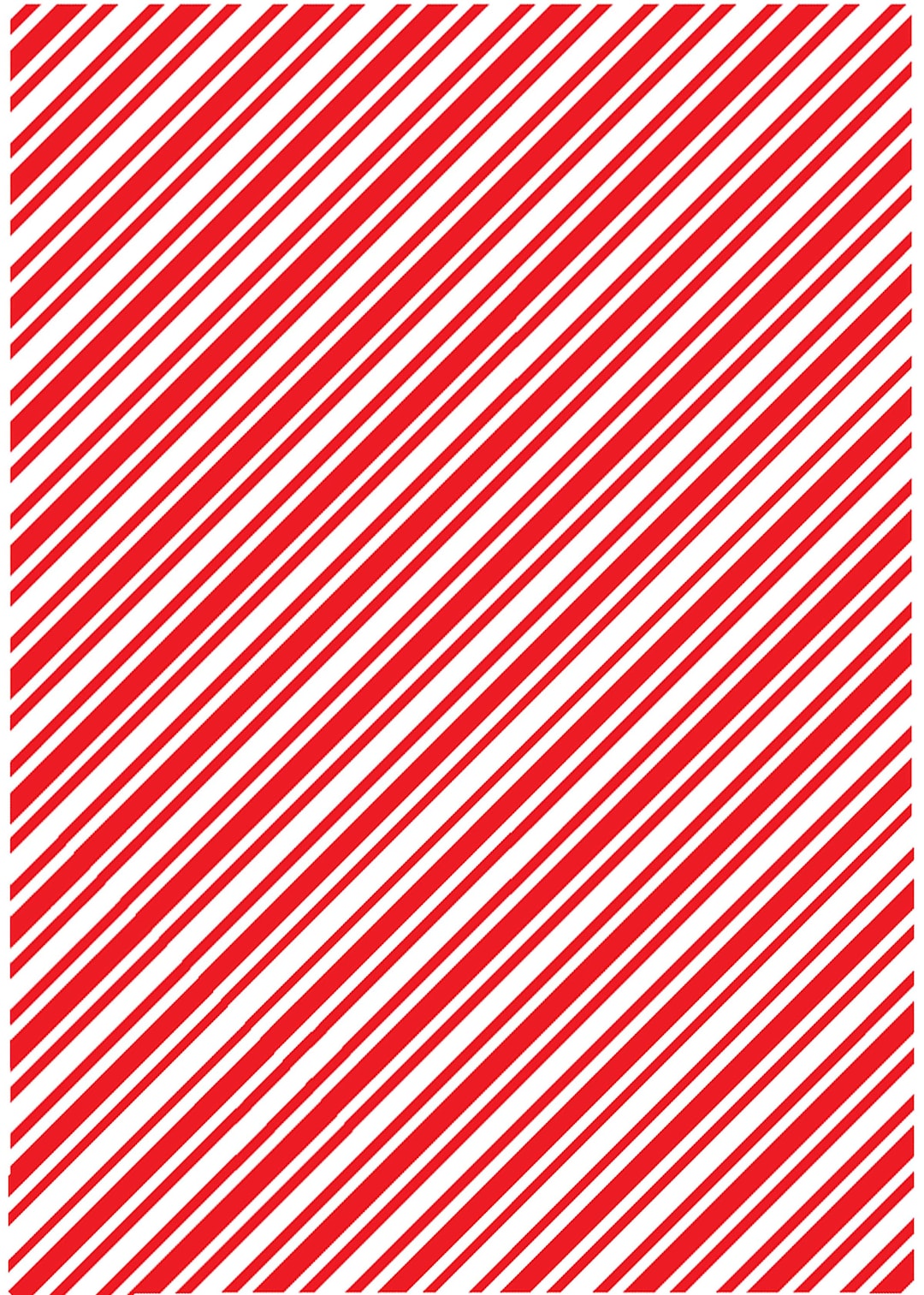 Candy Cane Stripe 1 Pc 5 X 3.5 Red Fused Glass Decal - Etsy