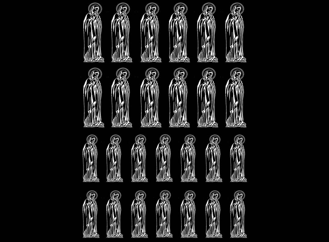 Madonna 26 Pcs White Fused Glass Decals - Etsy