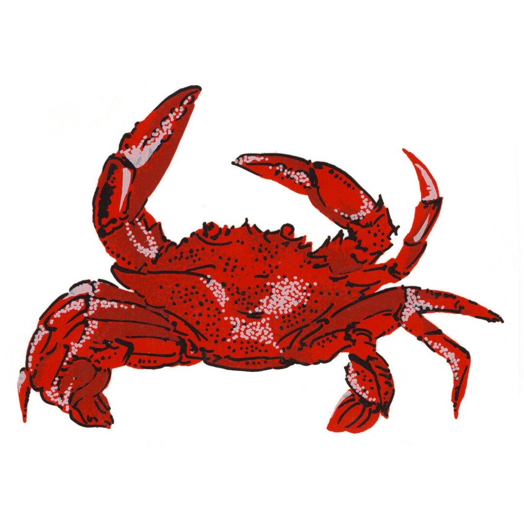 Red Crab Crustacean Seafood Overglaze Ceramic Decals - Etsy