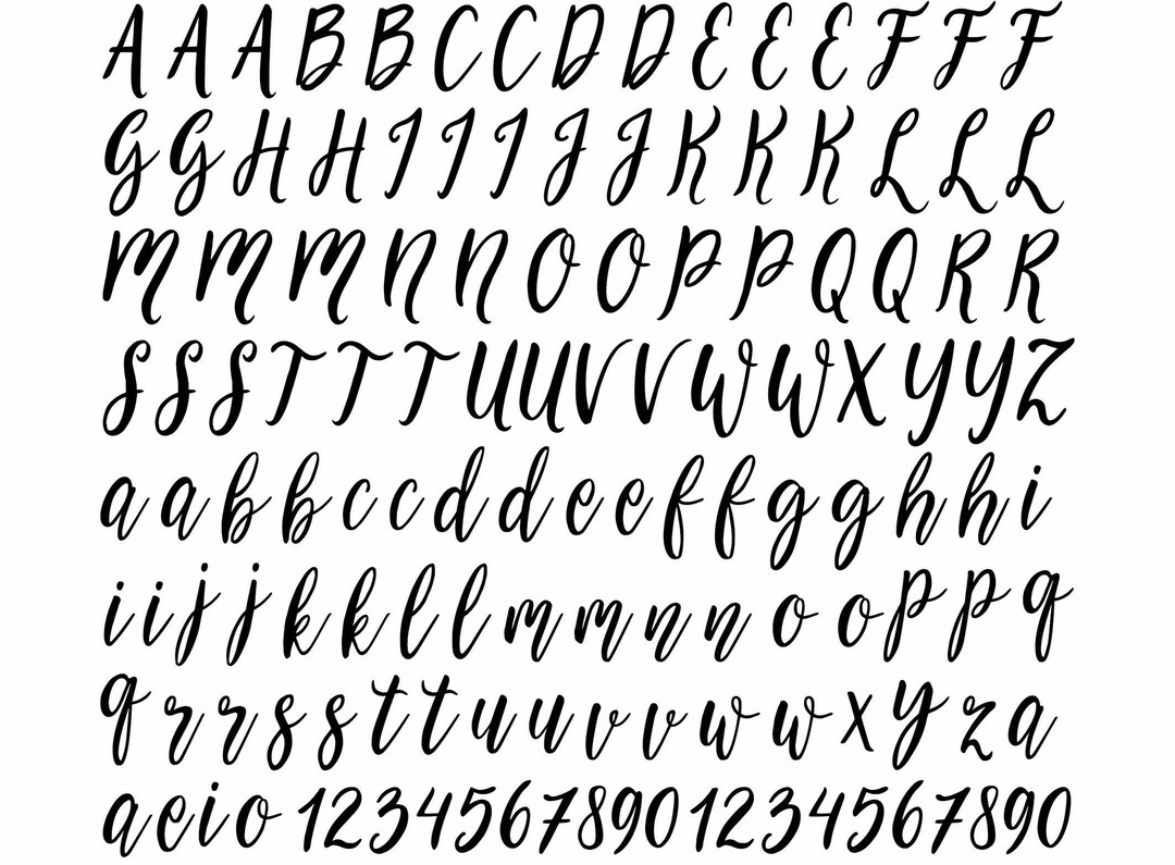 Willow Font Alphabet 134 Pcs 0.75 Inch Black Fused Glass Decals - Etsy