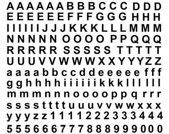 Black Block Letters - Etsy