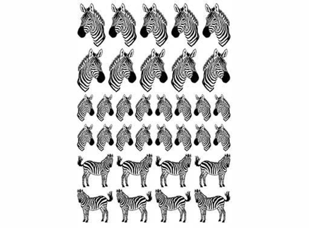 Zebra Parade 34 Pcs 5/8" to 1" Black Fused Glass Decals - Etsy