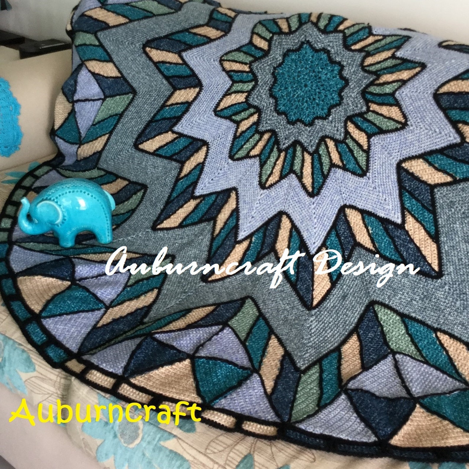 Leadlight Afghan Blanket Crochet Pattern - Etsy