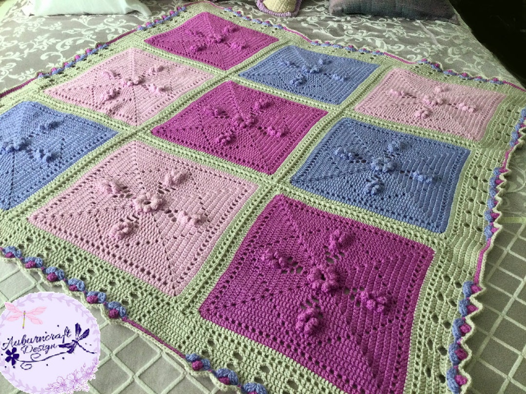 The Flower Patch Crochet Blanket Pattern - Etsy