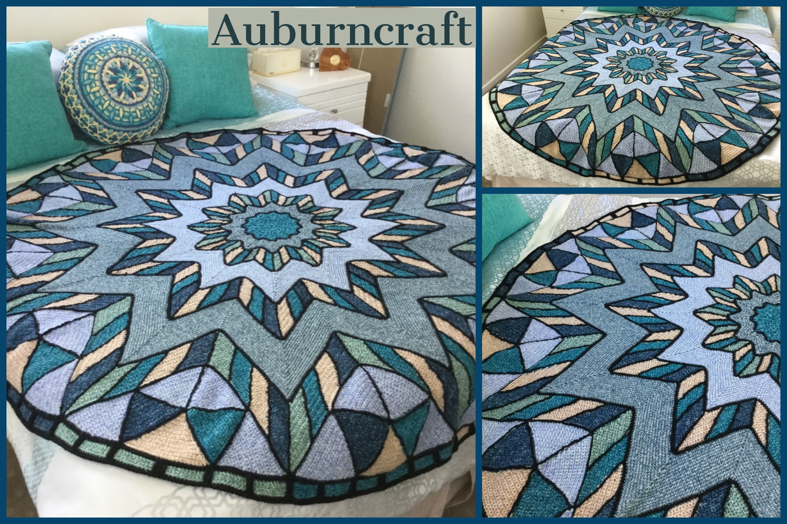 Leadlight Afghan Blanket Crochet Pattern | Etsy Australia