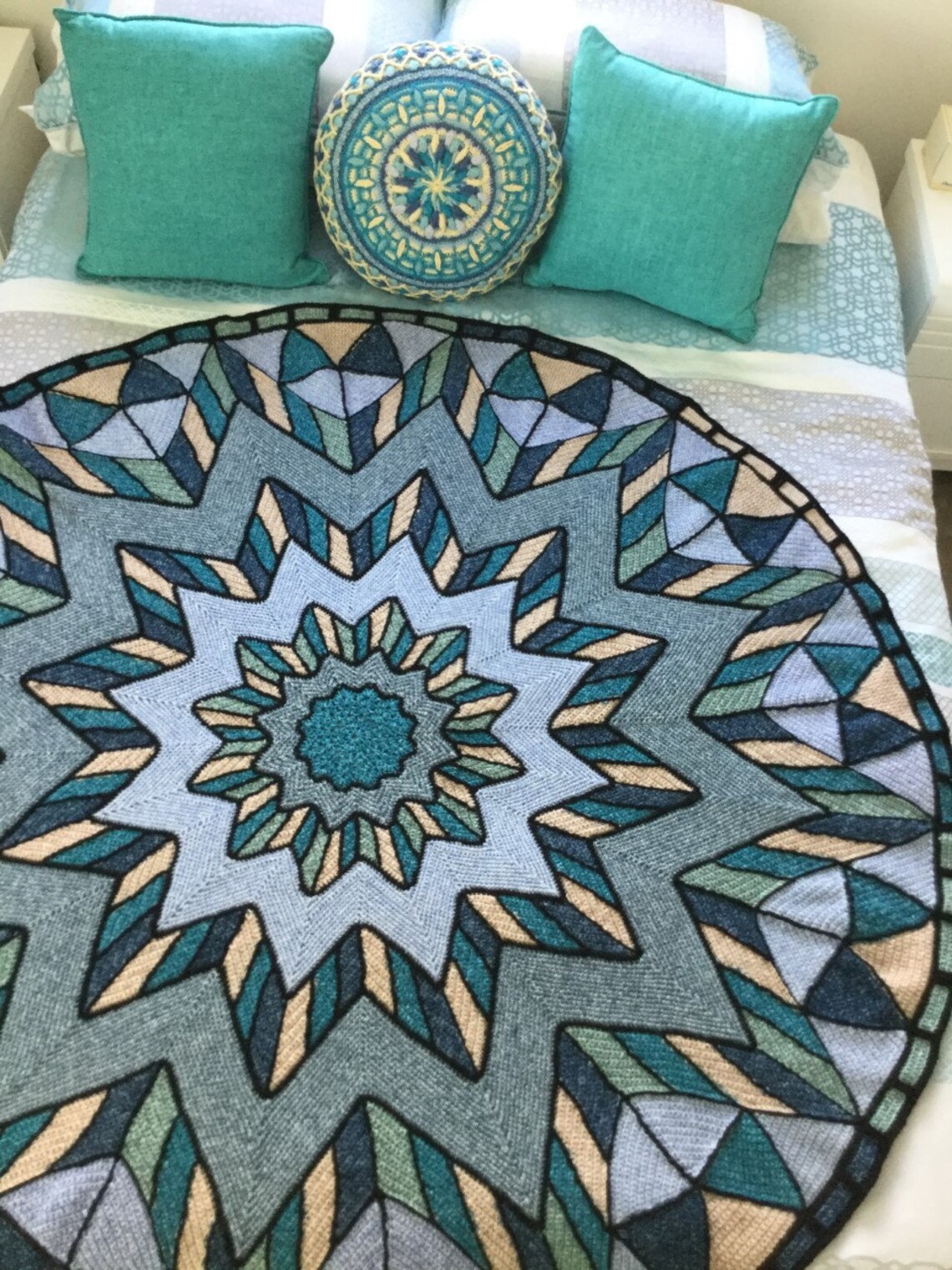 Leadlight Afghan Blanket Crochet Pattern - Etsy