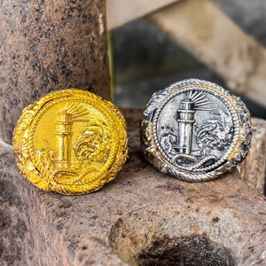 Lighthouse Ring Silver Lighthouse Ring Gold Lighthouse Ring Beacon Ring ...