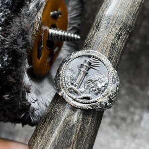 Lighthouse Ring Silver Lighthouse Ring Gold Lighthouse Ring Beacon Ring ...