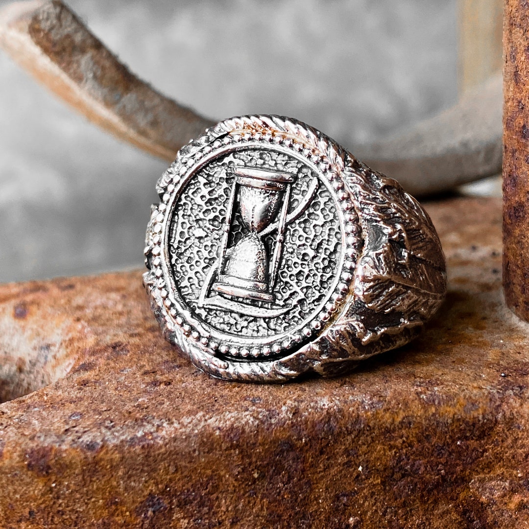 Hourglass Ring Silver Hourglass Ring Gold Hourglass Ring Clepsydra Ring ...