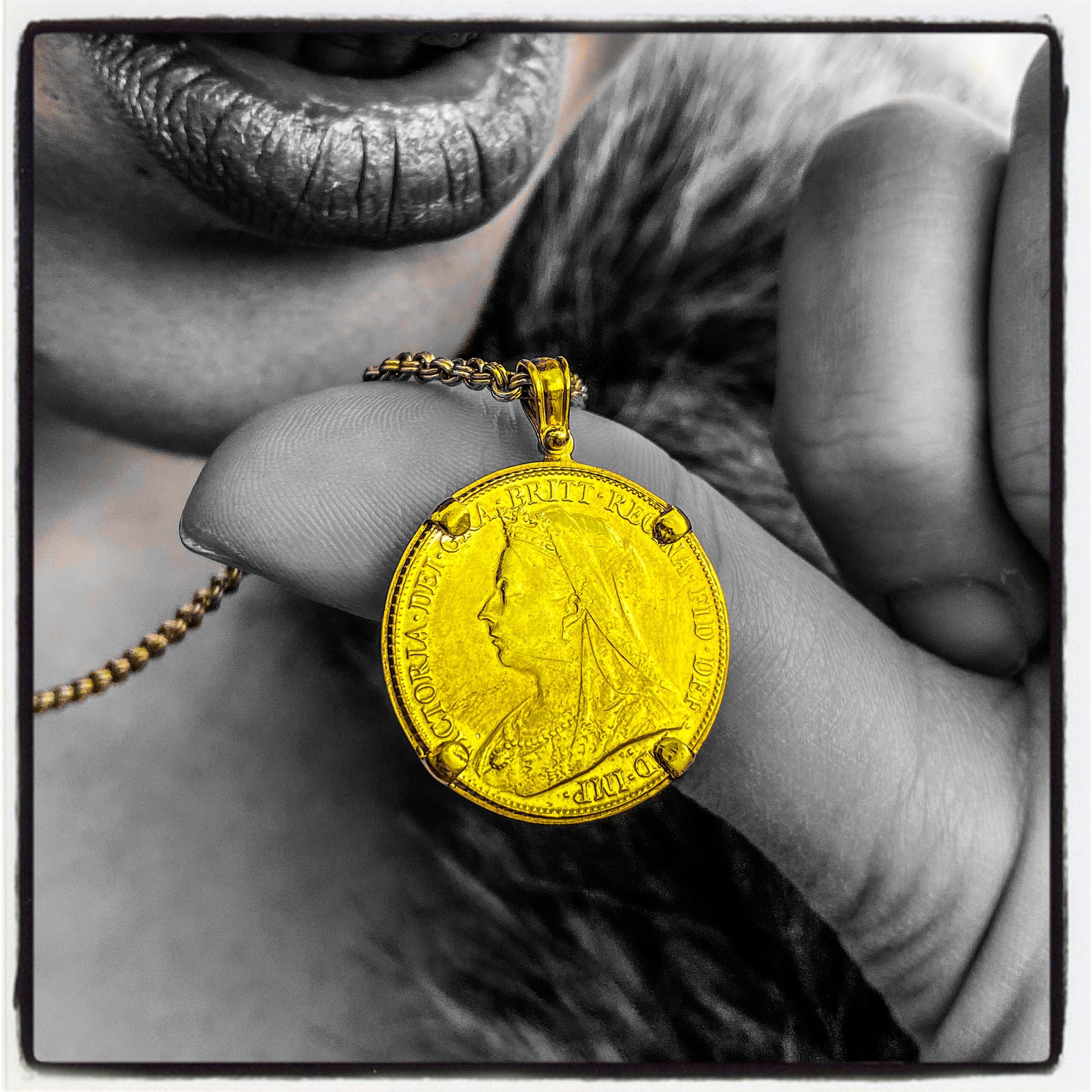Gold Sovereign Coin Pendant Silver Sovereign Coin Necklace St George ...