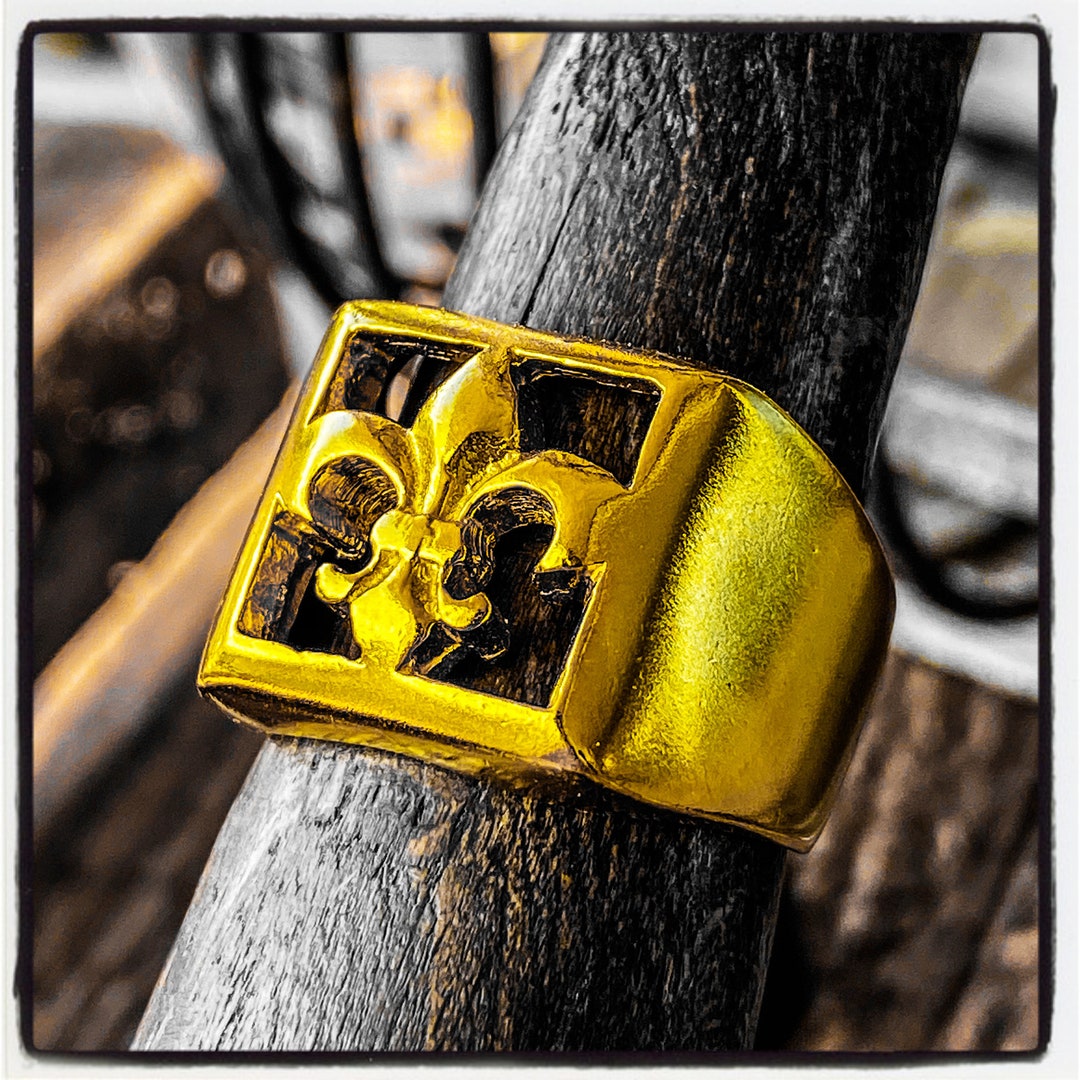 Fleur De Lis Ring Sterling Silver Fleur De Lis Ring Handmade Ring Handmade Jewelry Personalized ...