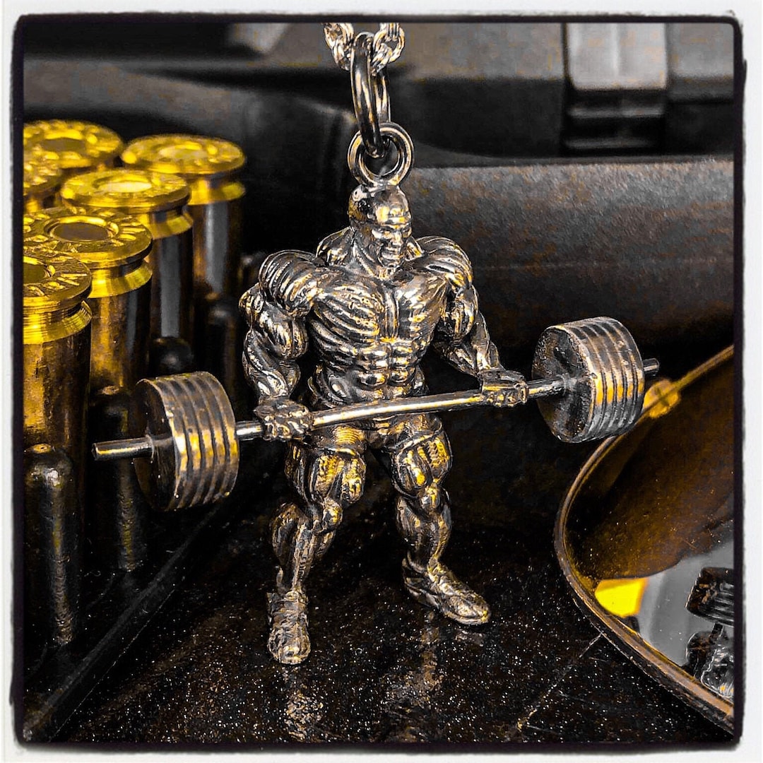 Bodybuilder Pendant Bodybuilder Necklace Bodybuilding Pendant ...