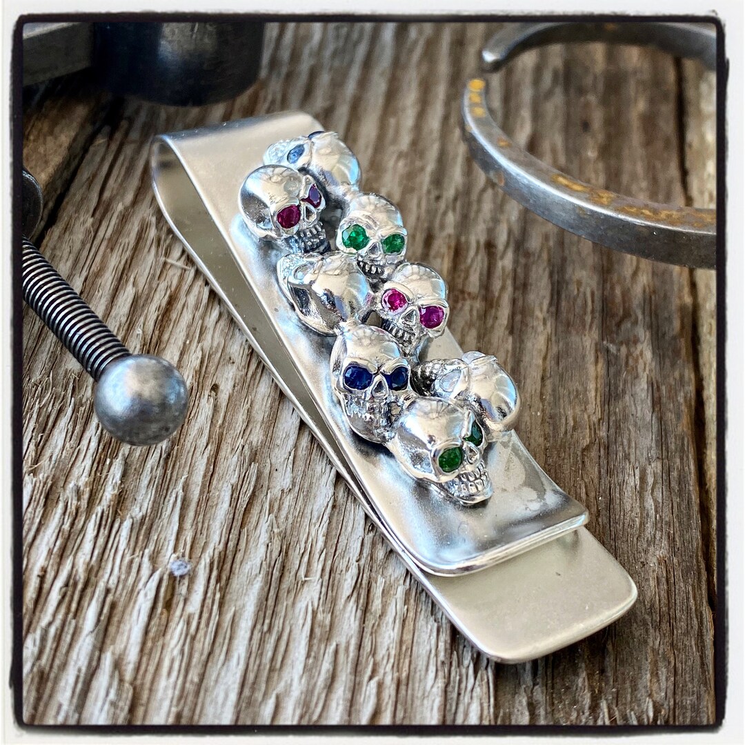 Skull Money Clip Skull Money Holder Personalized Jewelry Handmade ...