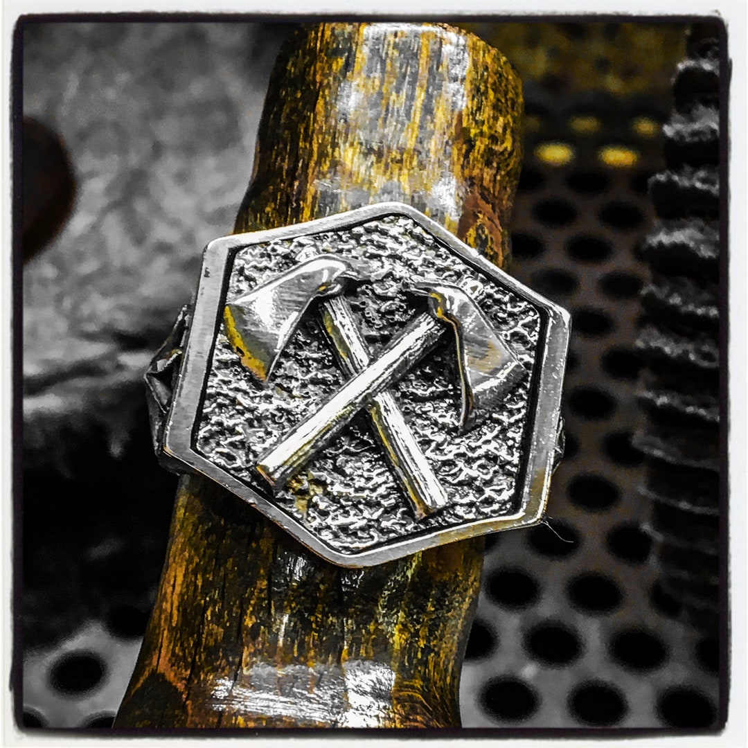 Axe Ring Viking Ring Warrior Ring Signet Ring Fighter Ring Viking ...