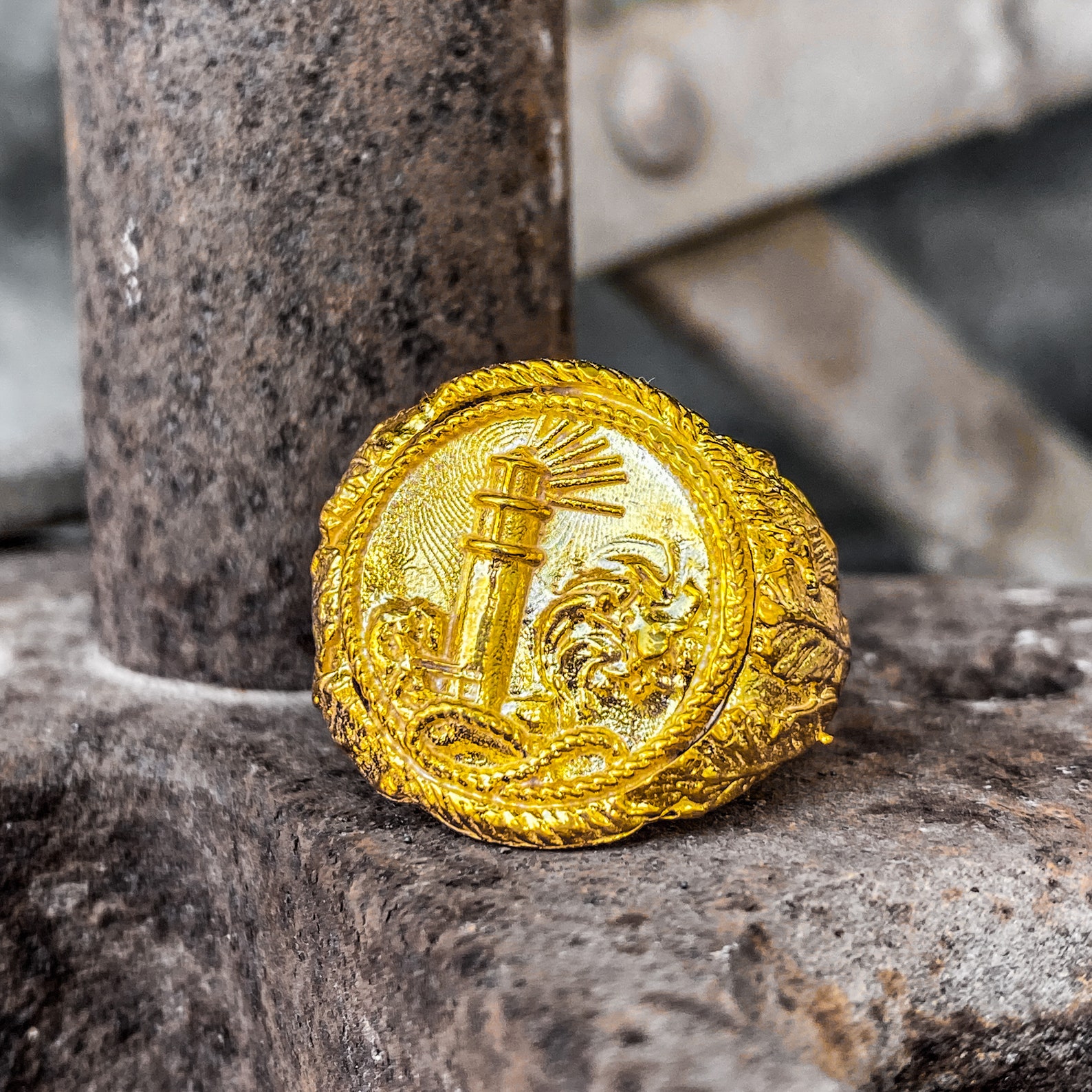 Lighthouse Ring Silver Lighthouse Ring Gold Lighthouse Ring Beacon Ring ...