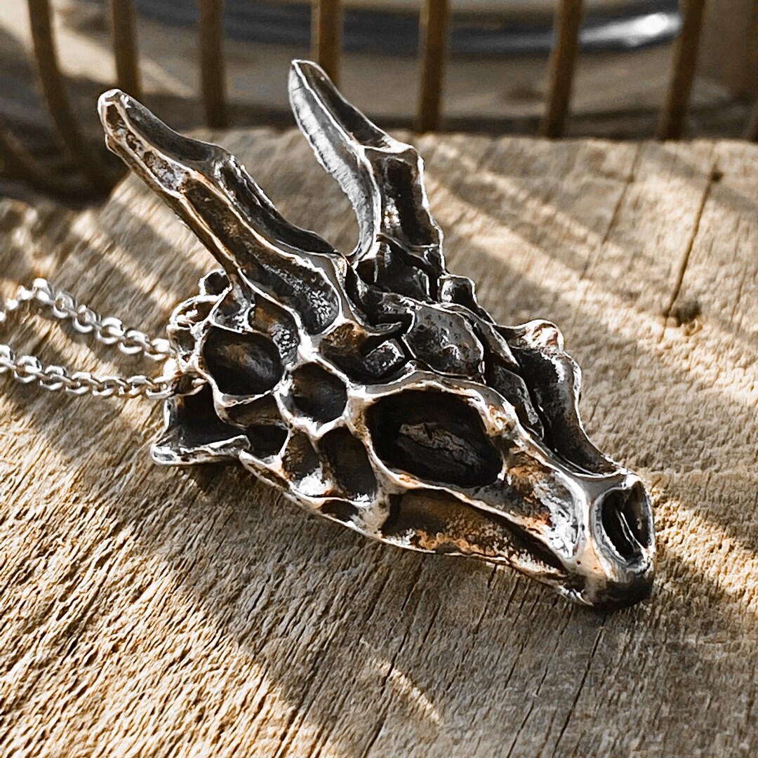 Dragon Pendant Dragon Necklace Silver Dragon Pendant Gold Dragon ...