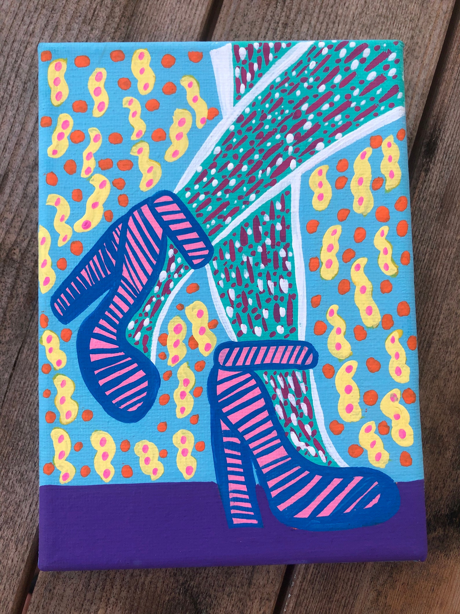 ABSTRACT SHOE PAINTING - Fashionable Shoe Acrylic Painting - Etsy