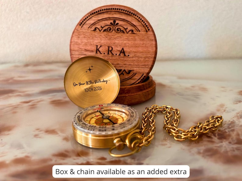 Brass Compass Custom Engraving Graduation Birthday Confirmation ...