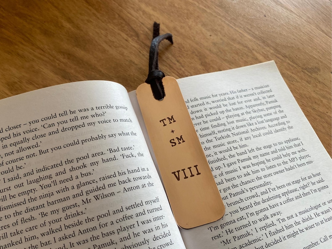 Personalized Bronze Anniversary Bookmark: Custom Engraved Keepsake 8th ...