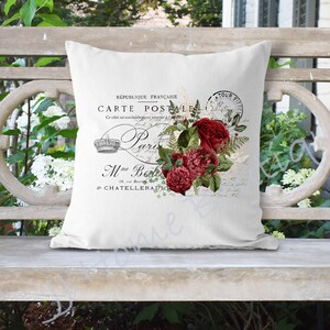 Vintage Shabby Chic Red Roses Graphic, Instant Digital Download ...