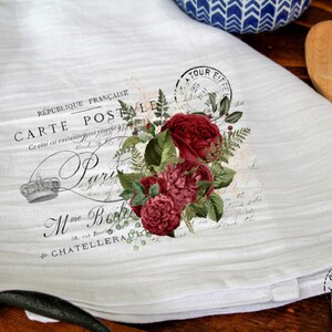 Vintage Shabby Chic Red Roses Graphic, Instant Digital Download ...